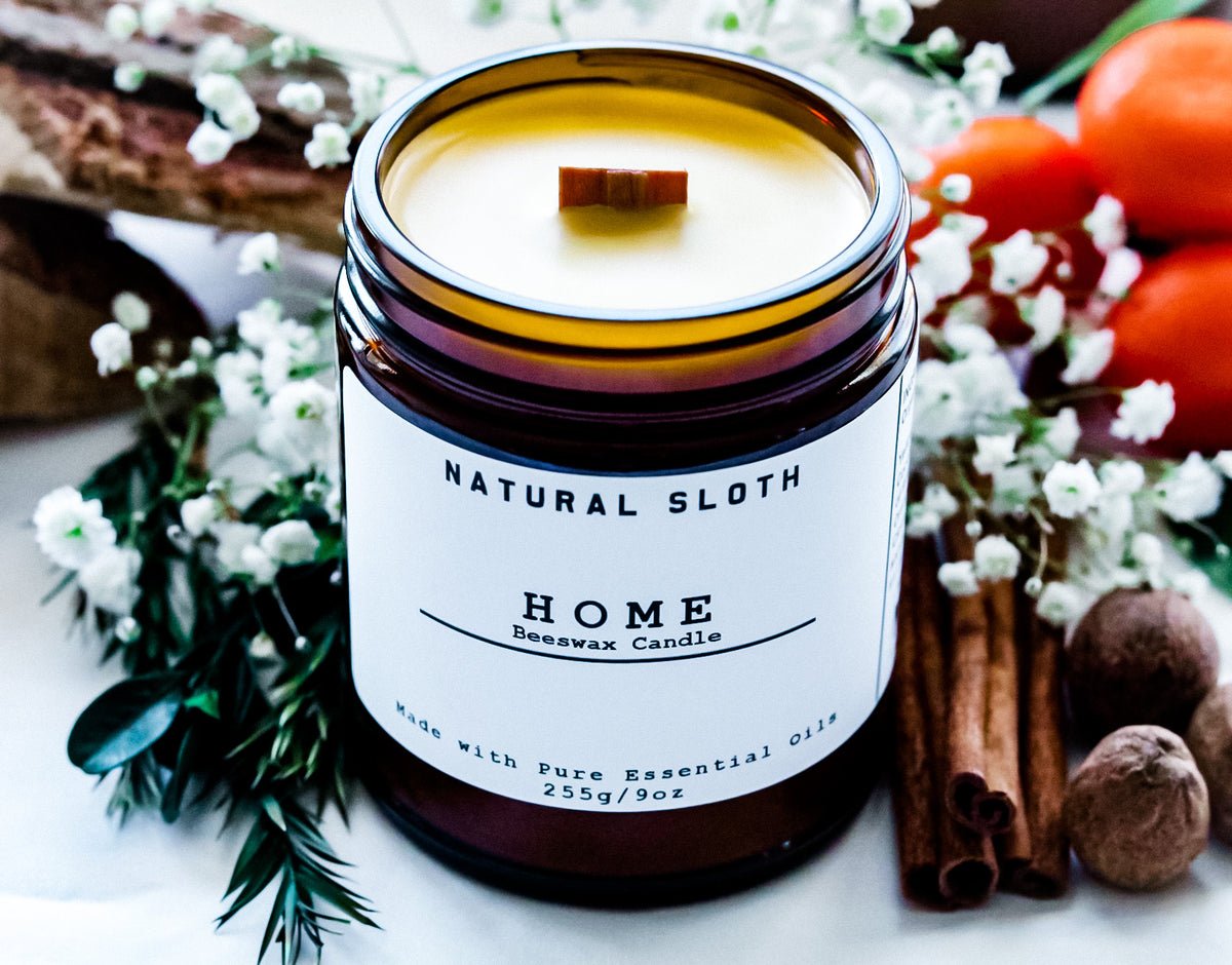 Home Beeswax Candles – Natural Sloth